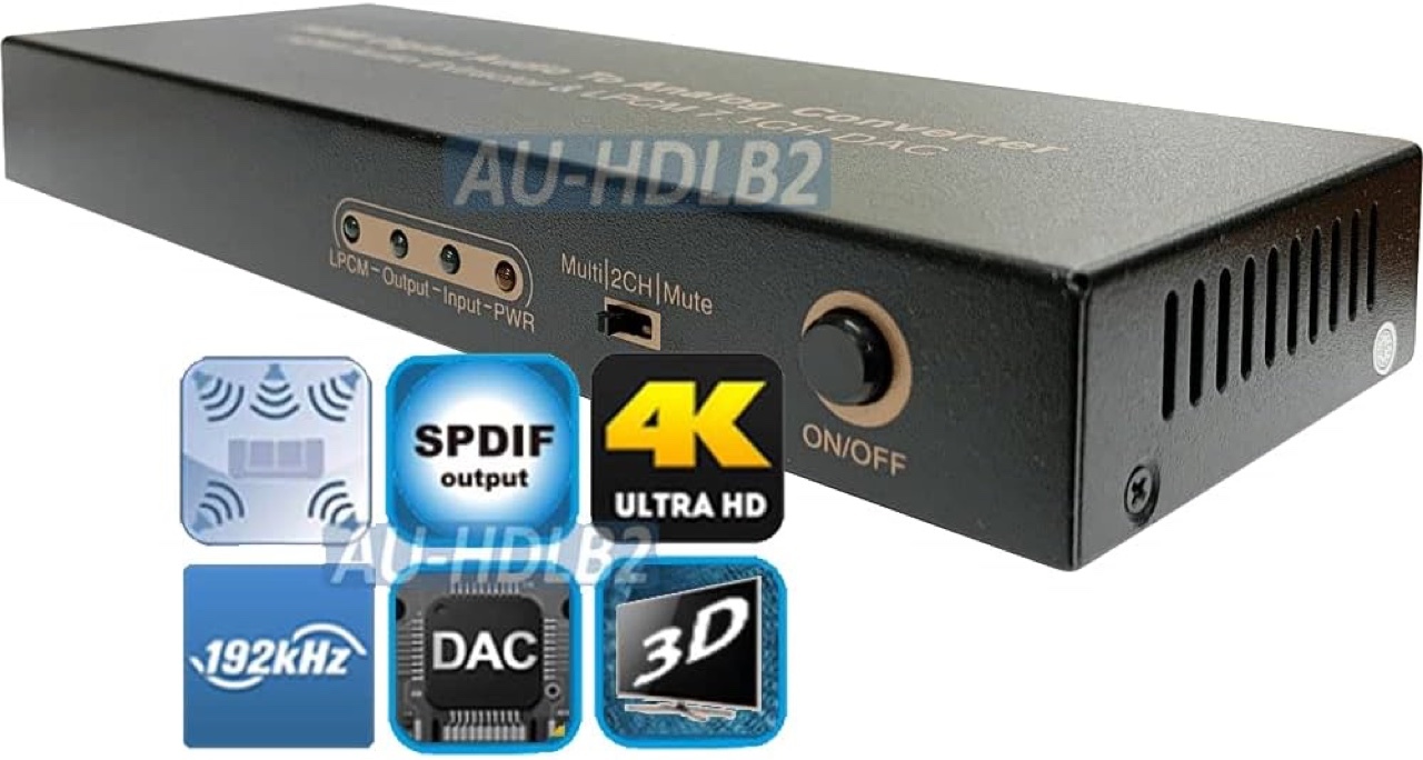 Dekoder dźwięku HDMI LPCM 7 1 PCM 2CH na analogowy dźwięk przestrzenny ...