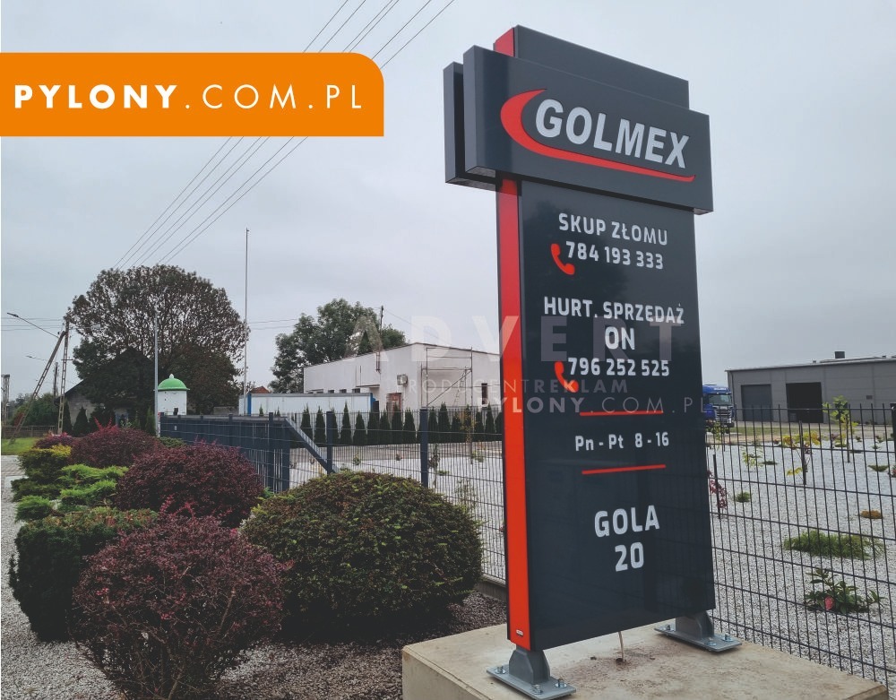 Pylon LED reklamowy PREMIUM z semaforem | Opole | Ogłoszenie na Allegro ...