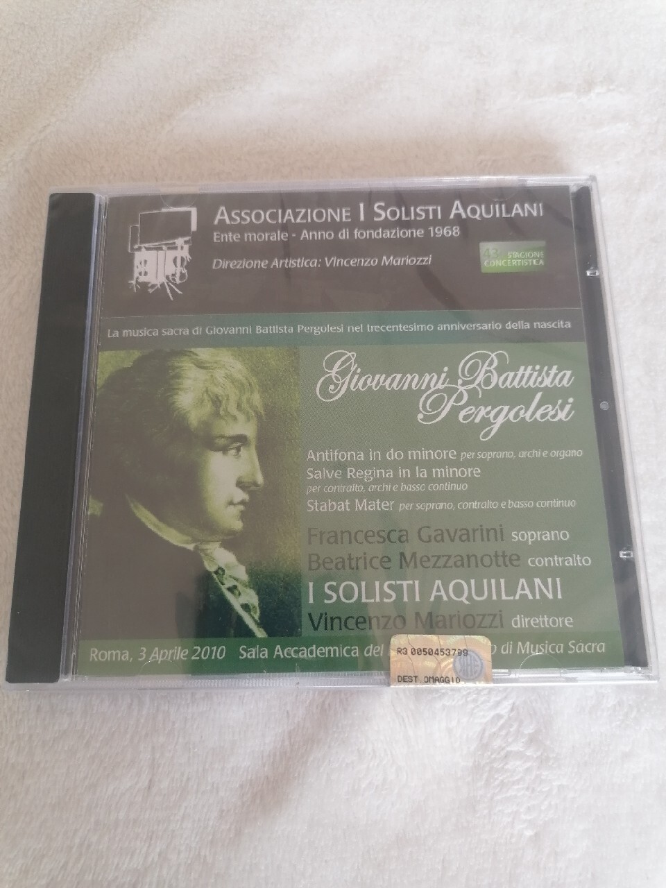 Płyta CD-Associazione i Solisti Aquilani Roma 2010 | Zielonka | Kup ...