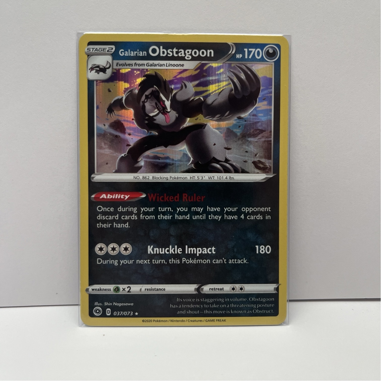 Karta Pokemon TCG Galarian Obstagoon HOLO Champion’s Path | Gliwice ...
