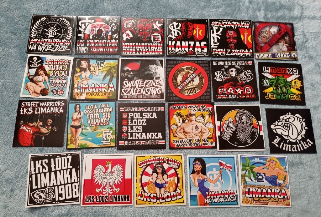 Vlepki ŁKS Łódź Limanka i Konstantynòw | Śrem | Kup teraz na Allegro ...