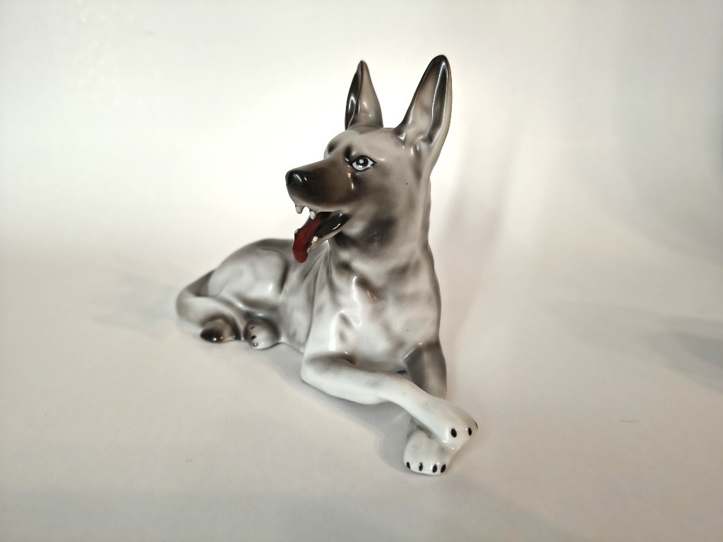 Figurka Wałbrzych PRL owczarek wilk | OPOLE | Kup teraz na Allegro Lokalnie