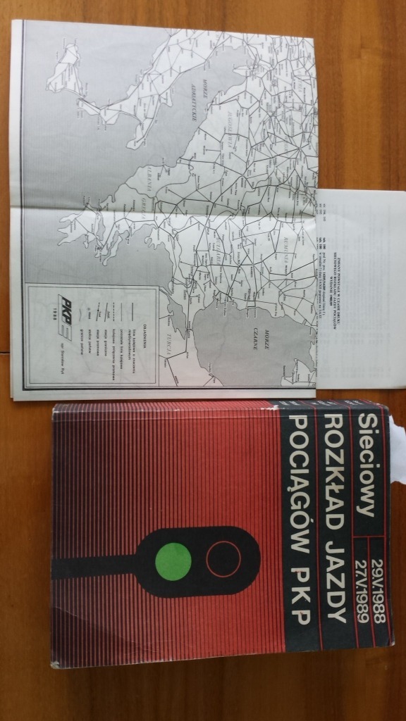 Sieciowy Rozkład Jazdy Pociągów 1988 1989 | Poznań | Ogłoszenie na ...