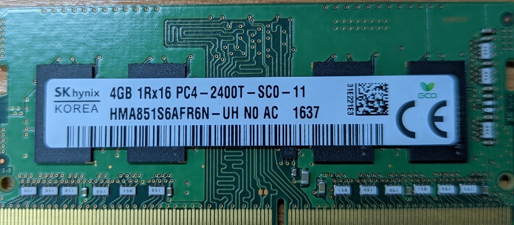 RAM Hynix 4GB DDR4 SODIMM HMA851S6AFR6N-UH N0 AC | Opole | Licytacja na ...