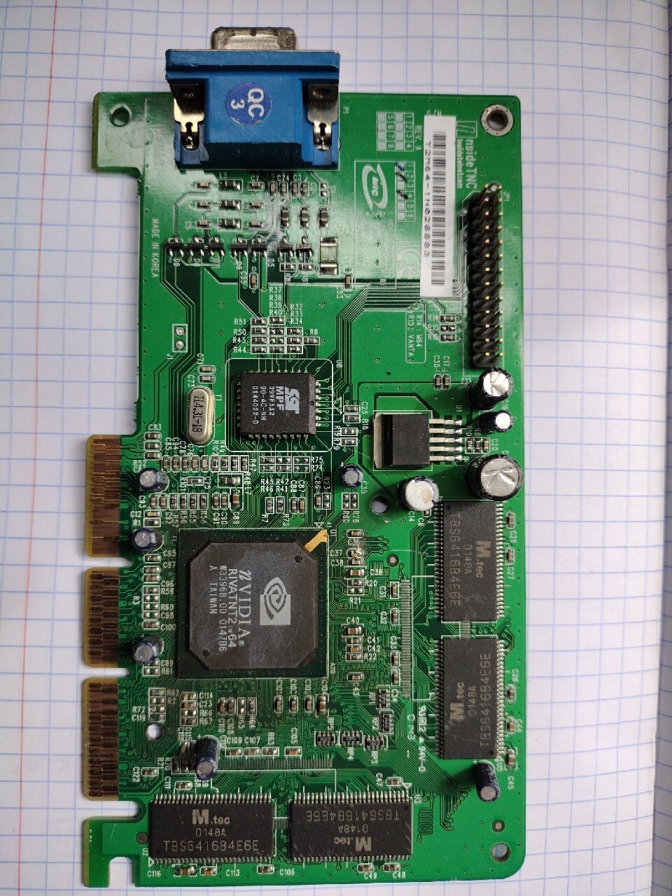 NVIDIA riva TNT 2 64 agp sprawna | Michałów-Reginów | Licytacja na ...