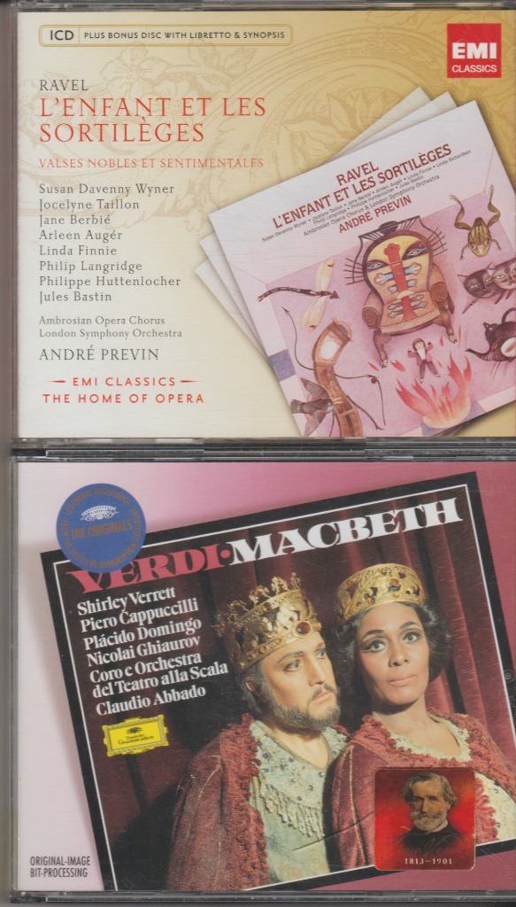 RAVEL Dziecko i czary PREVIN CD +gratis VERDI Macbeth ABBADO 2CD ...