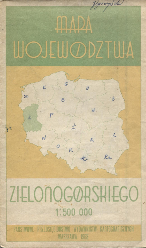 MAPA WOJEW. ZIELONOGÓRSKIEGO 1968 | Lublin | Kup teraz na Allegro Lokalnie