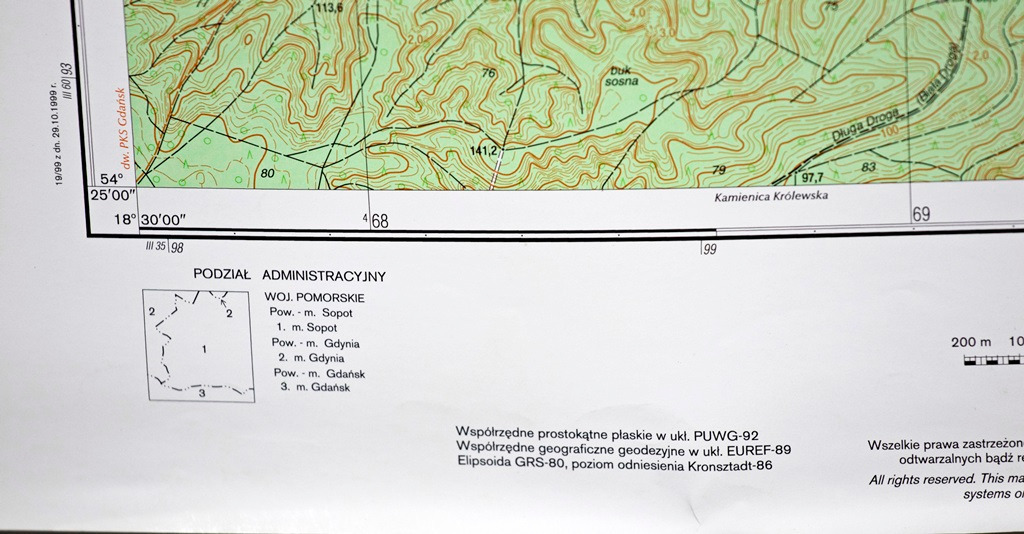 Mapa topograf 1:10 000 Jabłkowo, Jagatowo i inne | Tuchom | Kup teraz na Allegro Lokalnie