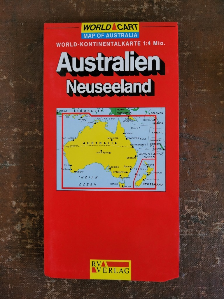 Australia, Nowa Zelandia-mapa fizyczna 1:4 000 000 | Kraków | Kup teraz ...
