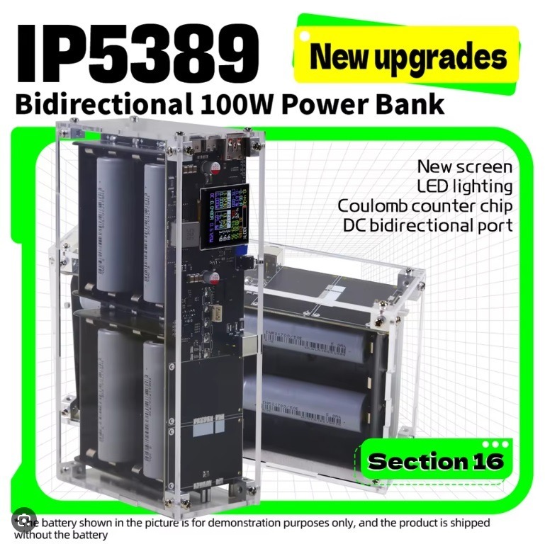 Powerbank IP5389 100W IP5389 do laptopa i nie tylko obudowa 16x 18650 | Sosnowiec | Kup teraz na ...