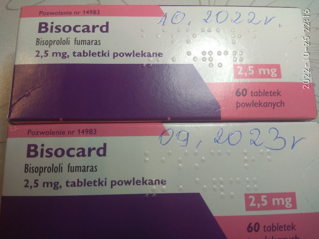 BISOCARD 2,5mg, tabletki powlekane, 2 opakowania | Szubin | Ogłoszenie na Allegro Lokalnie