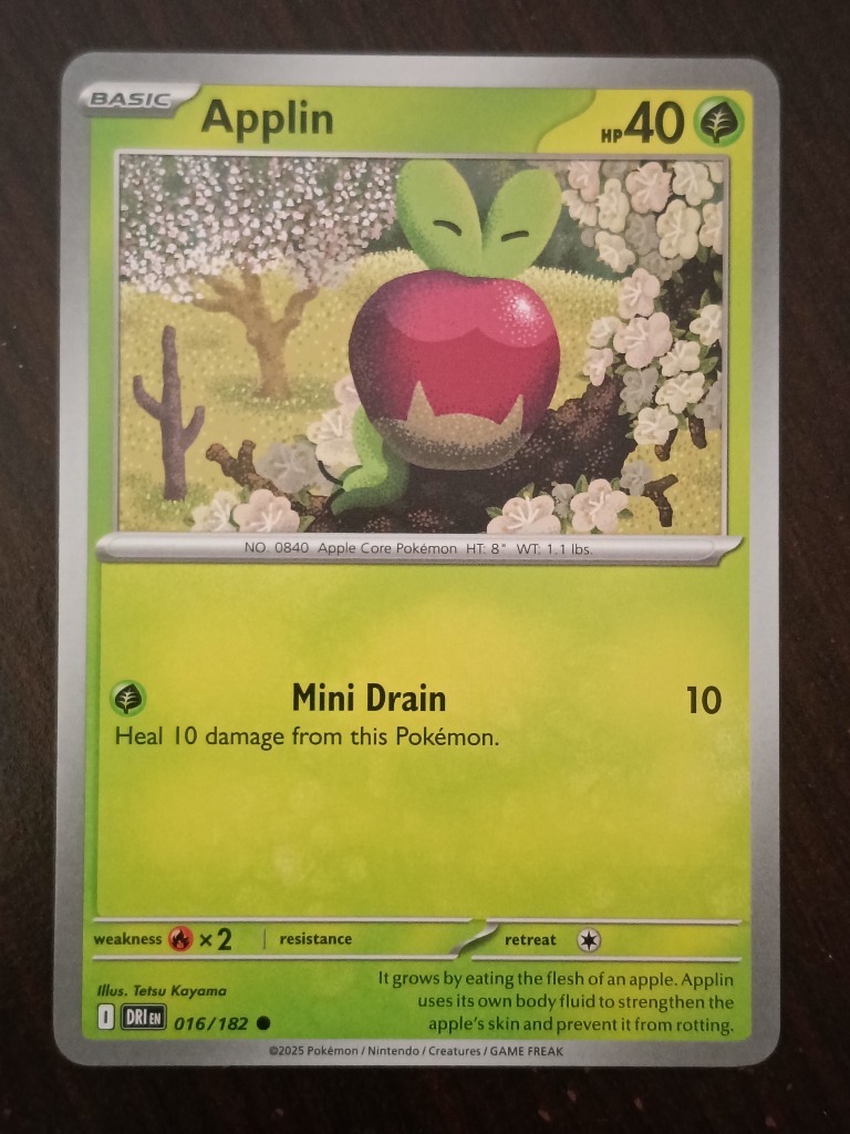 Applin 016/182 Karta POKEMON TCG Scarlet & Violet Destined rivals ...