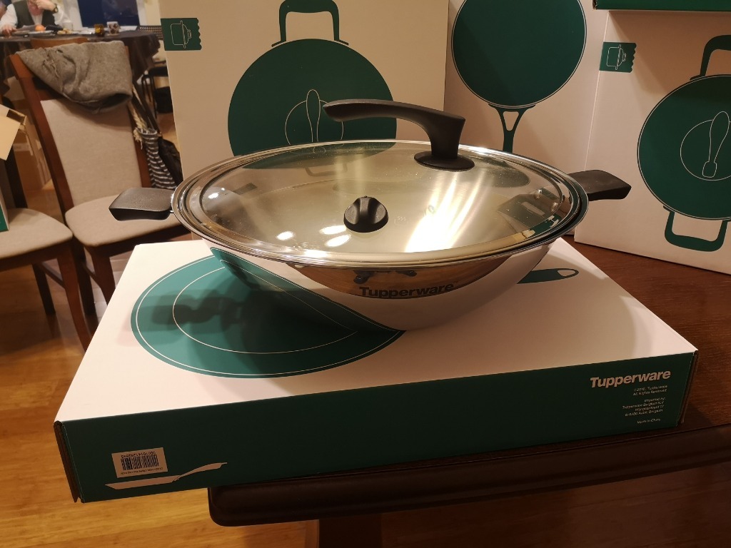 Tupperware wok 8 9L 38cm stal nierdzewna | Tuchom | Kup teraz na ...