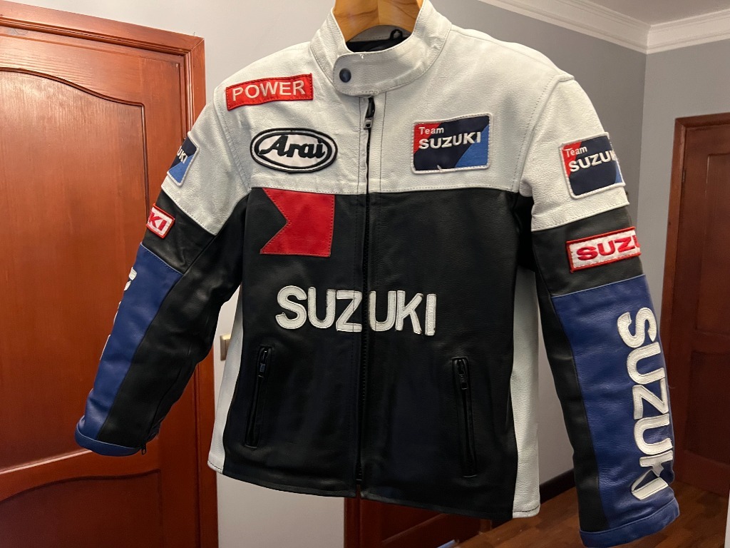 dziecięca kurtka motocyklowa SUZUKI skórzana | Modlniczka | Kup teraz ...