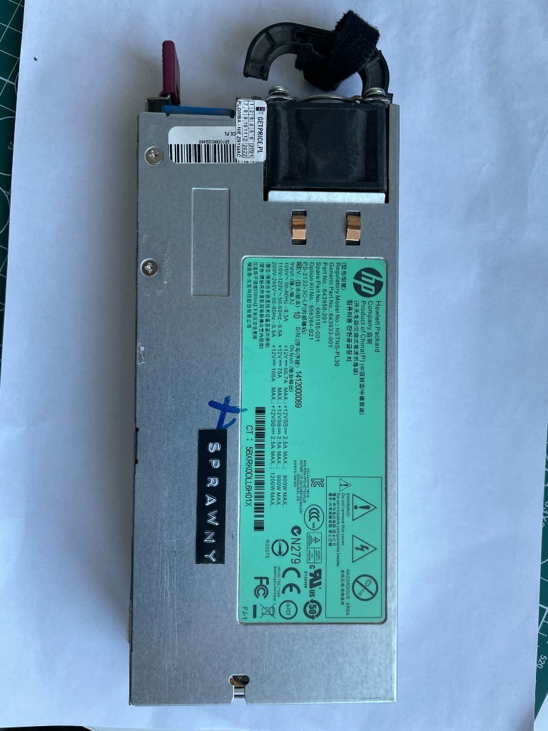 Zasilacz Serwerowy 1200W HP HSTNS-PL30 SPRAWNY | Warszawa | Licytacja ...