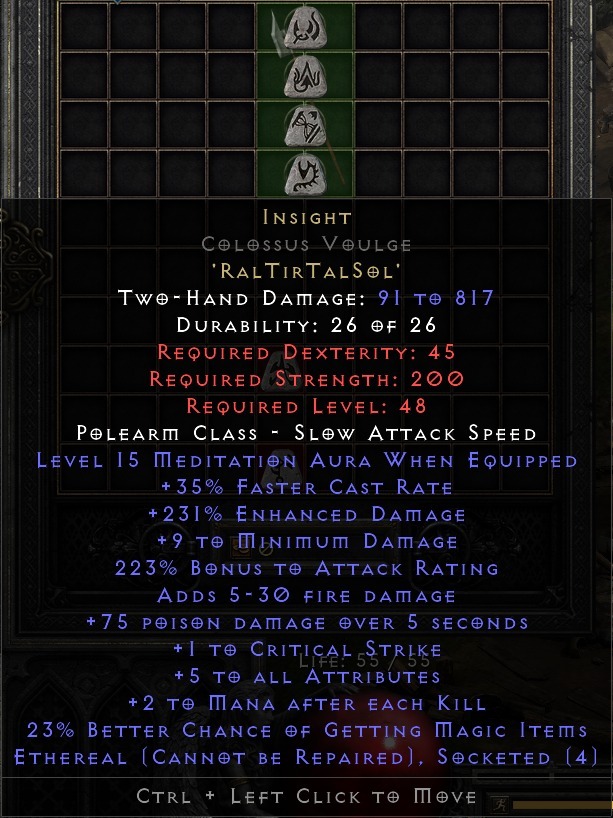 Insight Eth CV Diablo 2 Ressurected - Olśnienie | Katowice | Kup teraz ...