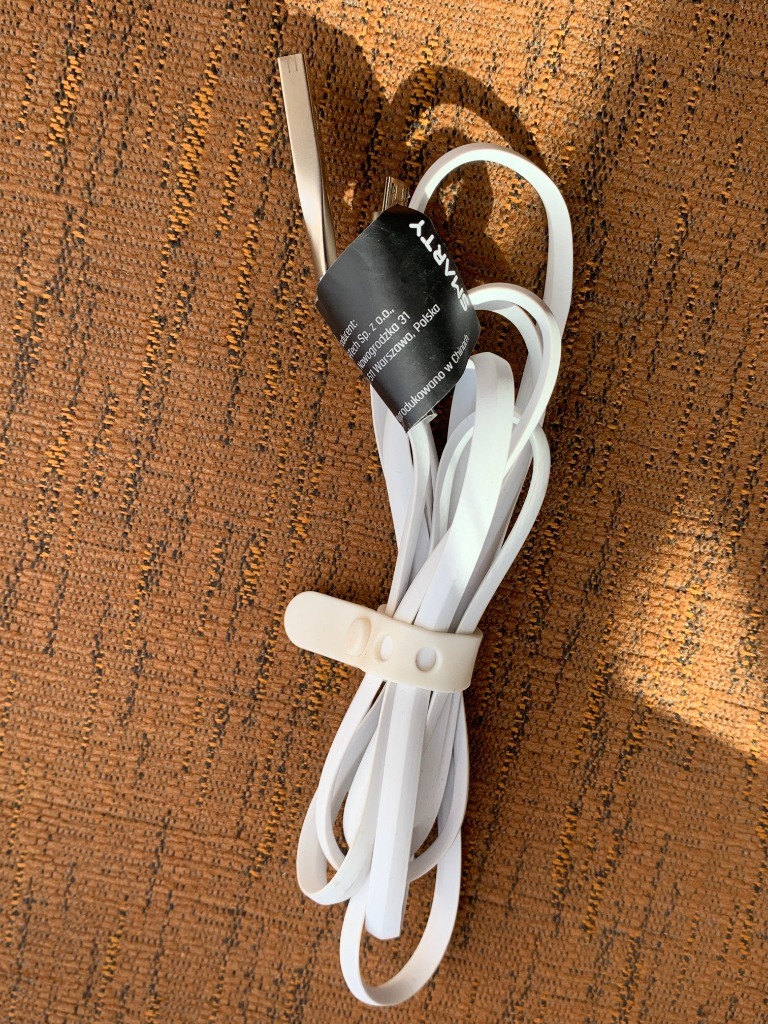 Kabel USBmicroUSB 1 4m płaski biały "SMARTY" | Warszawa | Kup teraz na ...