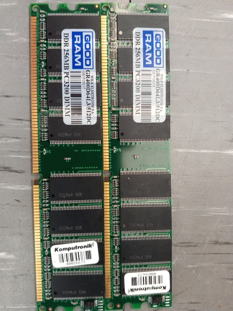 DDR 256MB PC3200 DIMM | Parczew | Kup teraz na Allegro Lokalnie