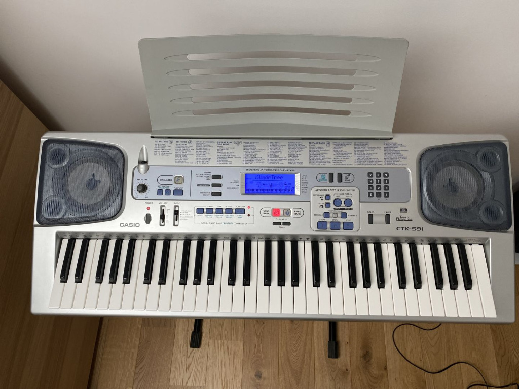 Keyboard Casio CTK-591, instrument, ogany + stojak i zasilacz | Kraków | Kup teraz na Allegro ...