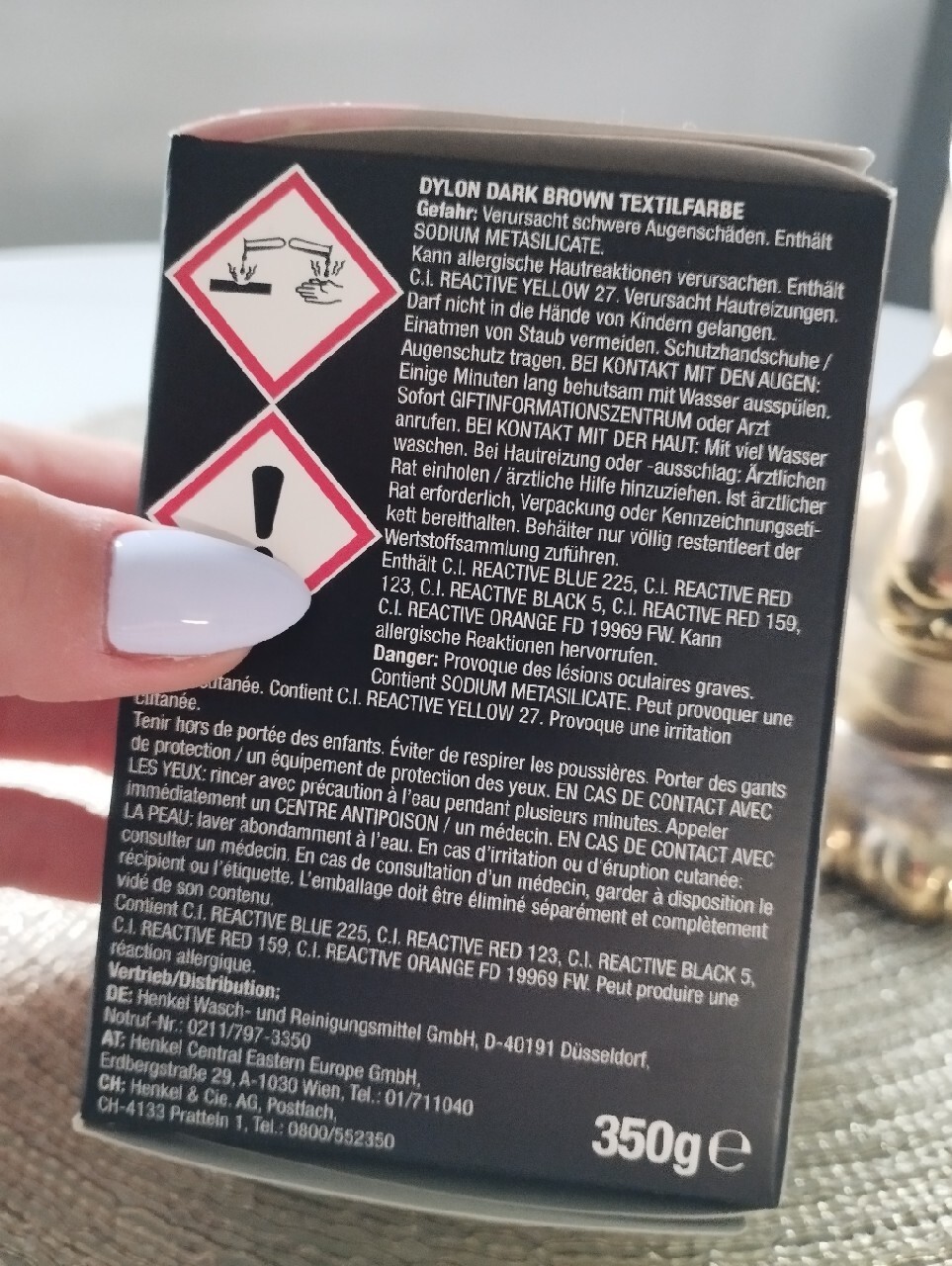 Barwnik do tkanin DYLON 350g Dark Brown brązowy | Środa Wielkopolska ...