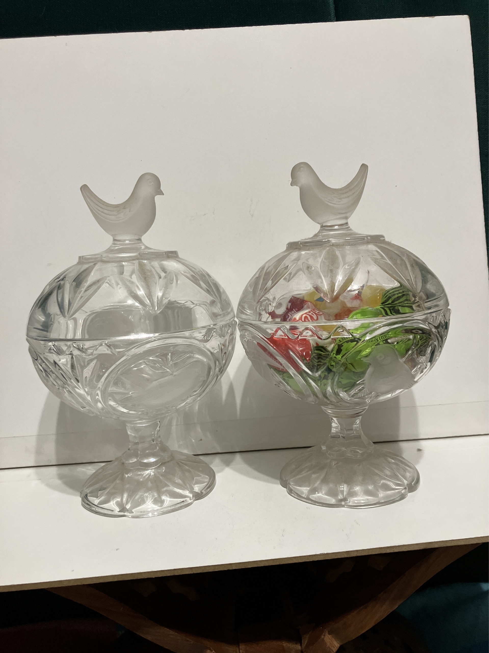 Bombonierka szklana CANDY DISH ptaki dzięcioł wrób | Kujawy | Kup teraz ...