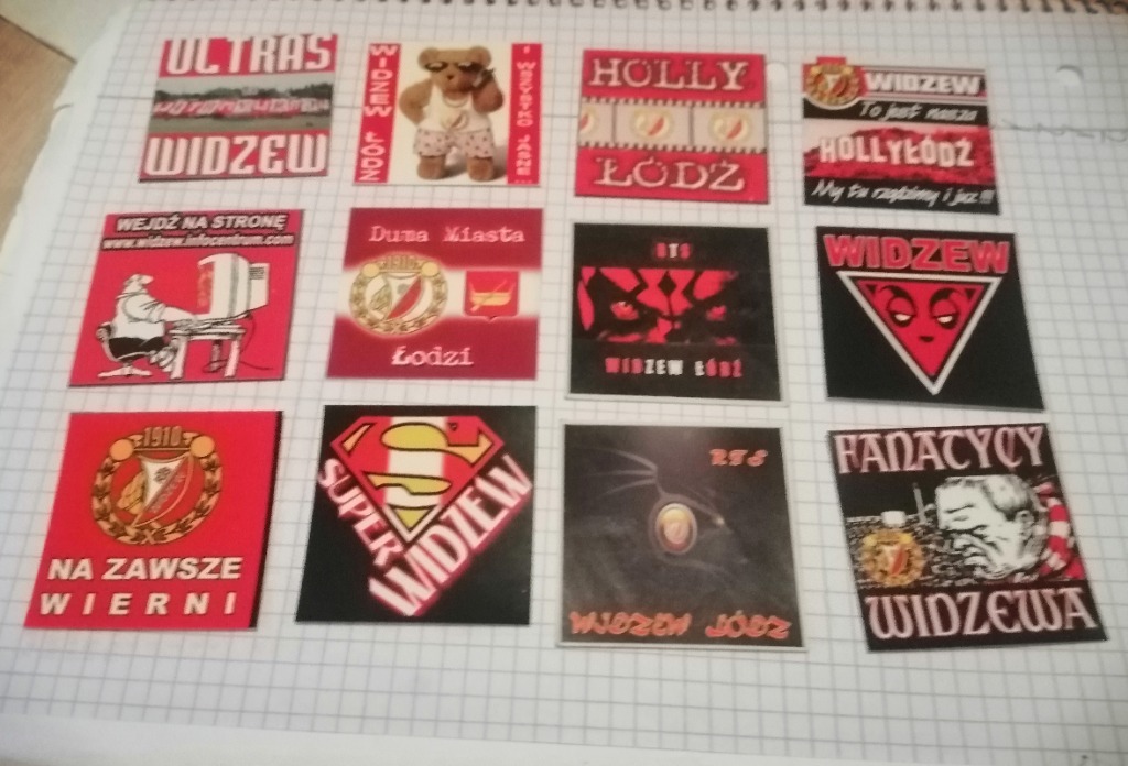 Widzewskie wlepki 12szt 1820letnie | Łódź | Kup teraz na Allegro Lokalnie