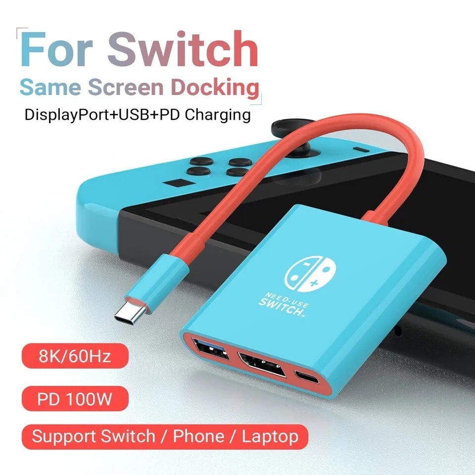 Adapter USB C- DisplayPort Dock NS Nintendo Switch | Wyszków | Kup ...