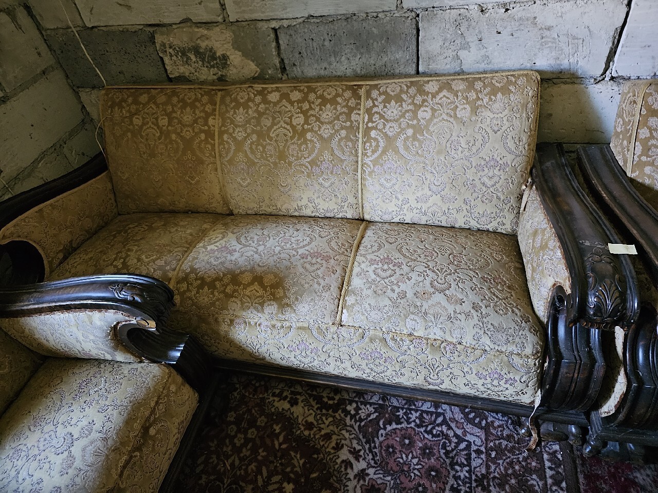 Stary wypoczynek komplet kanapa i dwa fotele | Stepnica | Kup teraz na ...