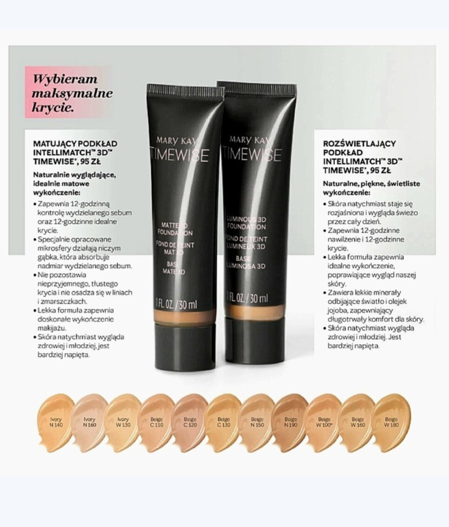 Podkład ROZŚWIETLAJĄCY IVORY W 130 Mary Kay | JĘDRZEJÓW | Kup teraz na ...