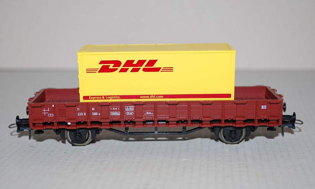 ROCO wagon platforma kontener DHL H0 NOWY | Łódź | Kup teraz na Allegro ...