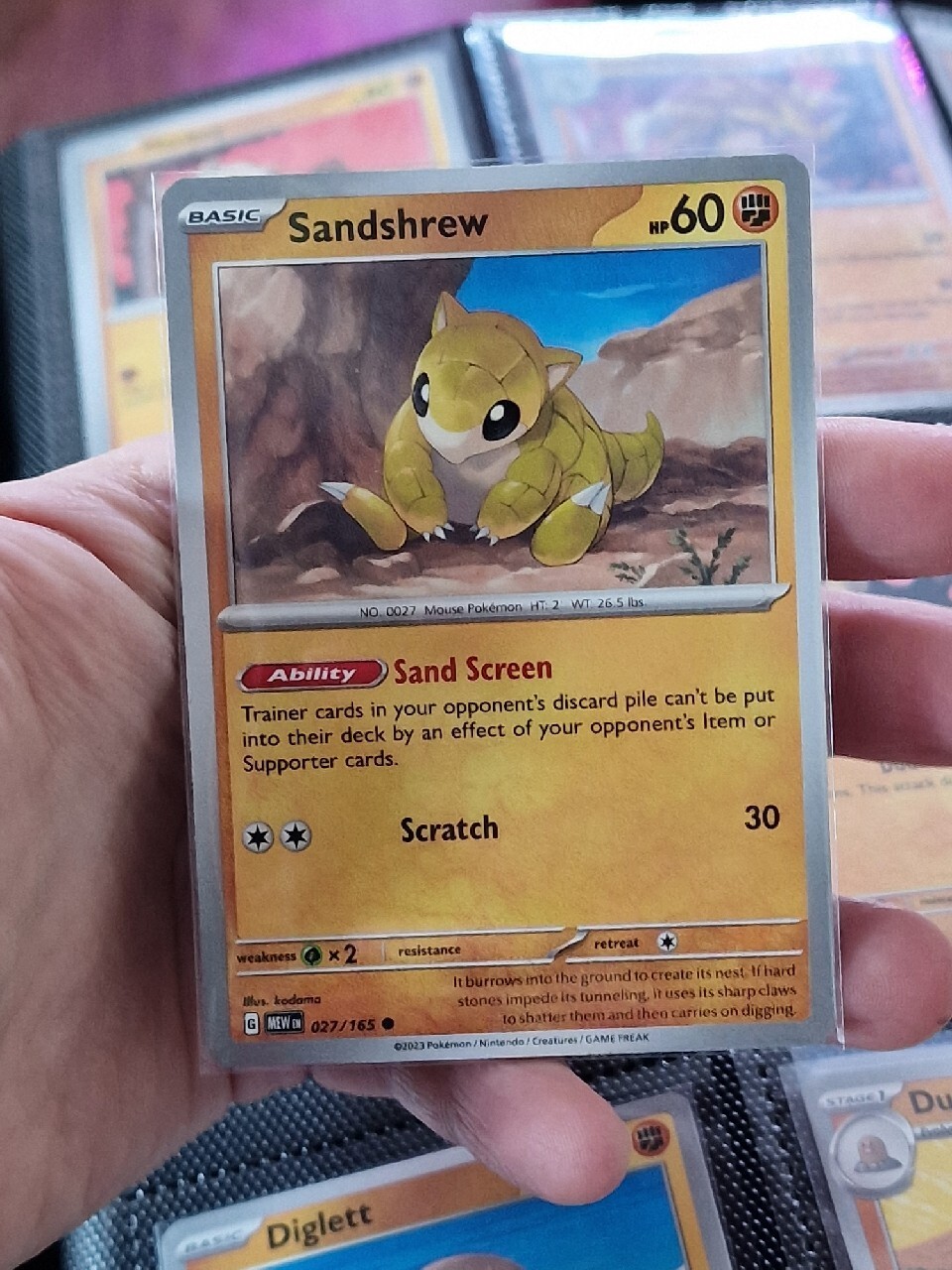 Karta Pokemon Sandshrew (027 MEW) 151 MEW | Gdańsk | Kup teraz na ...