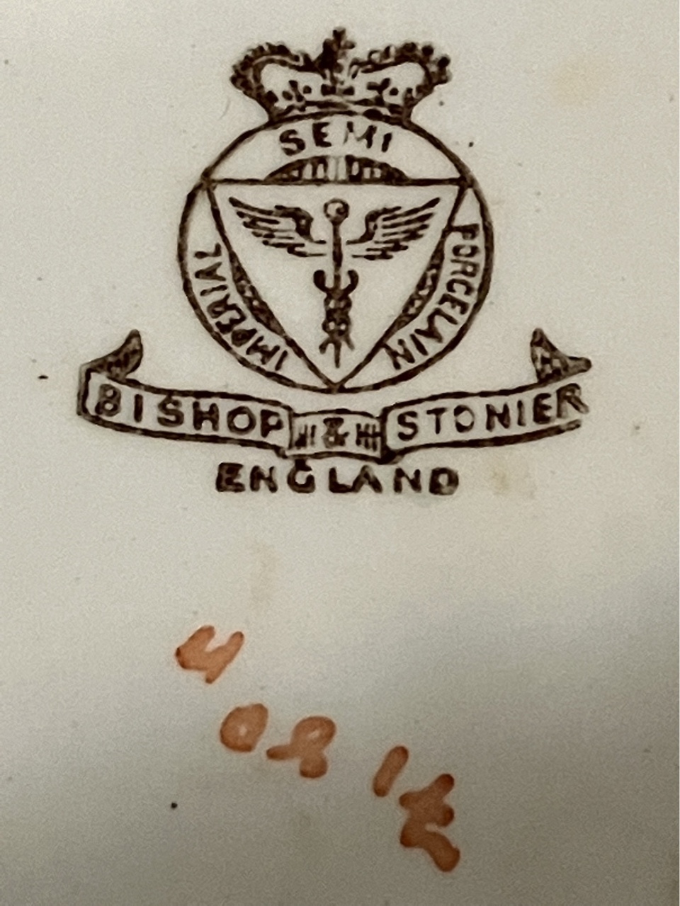 XIX/XX w. stuletni talerz BISHOP & STONIER england | Kujawy | Licytacja ...