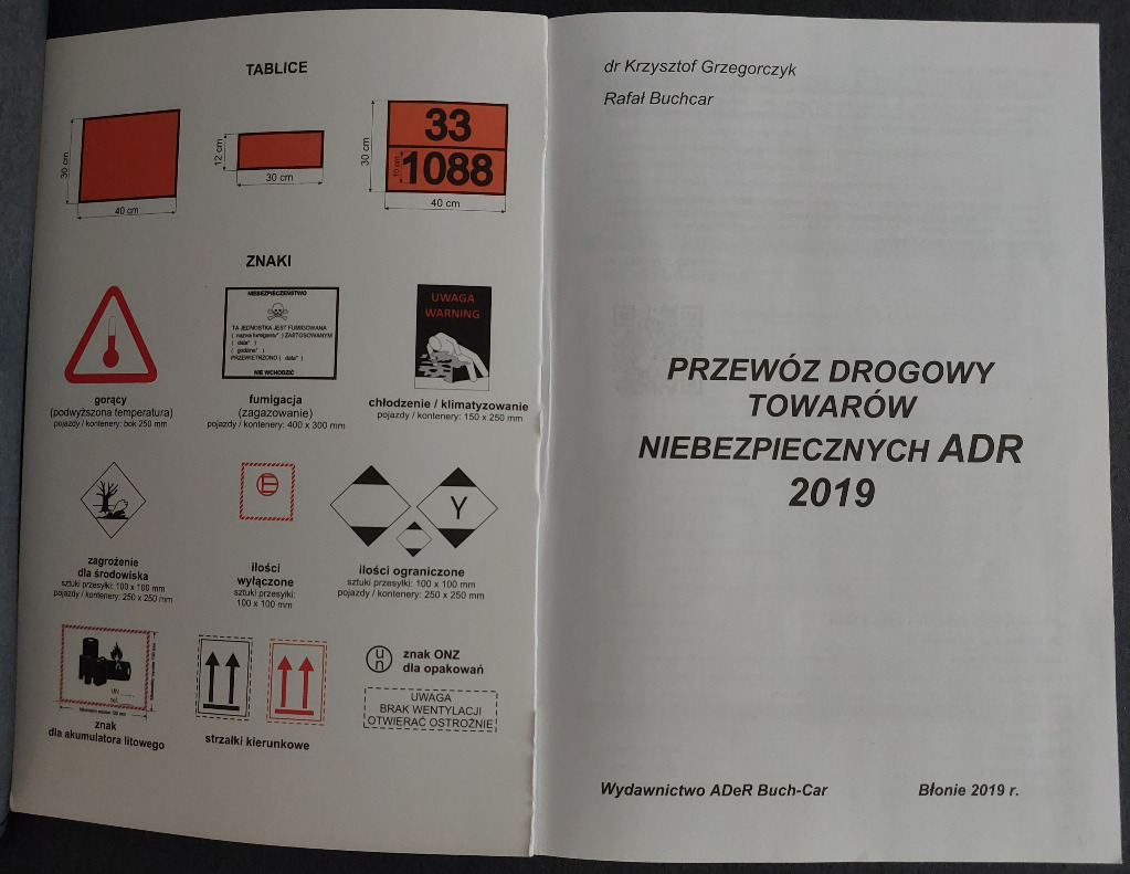 Przewóz drogowy towarów niebezpiecznych ADR 2019 | Grójec | Kup teraz ...