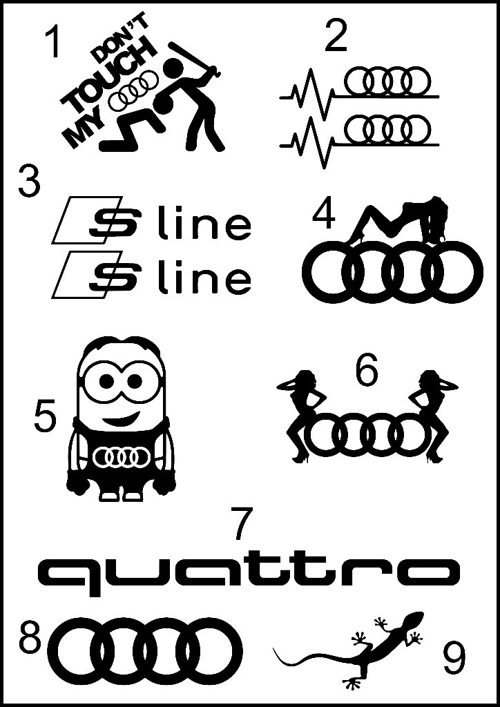 Naklejka na auto i love my audi sline quattro | Kędzierzyn-Koźle | Kup ...