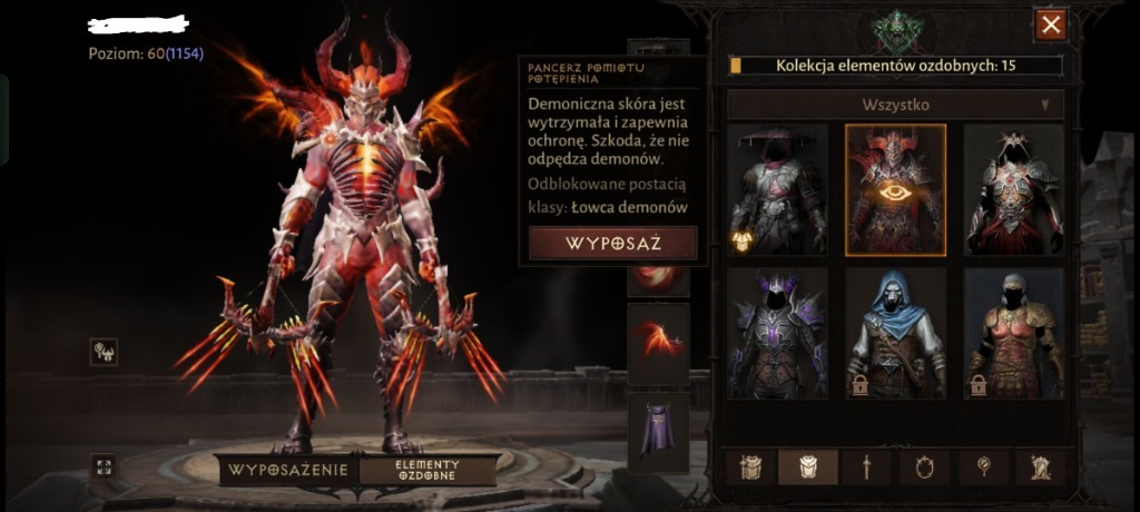 Konto Diablo Immortal DH Łowca Demonów 1,6k rezo 1300 lvl serwer ...