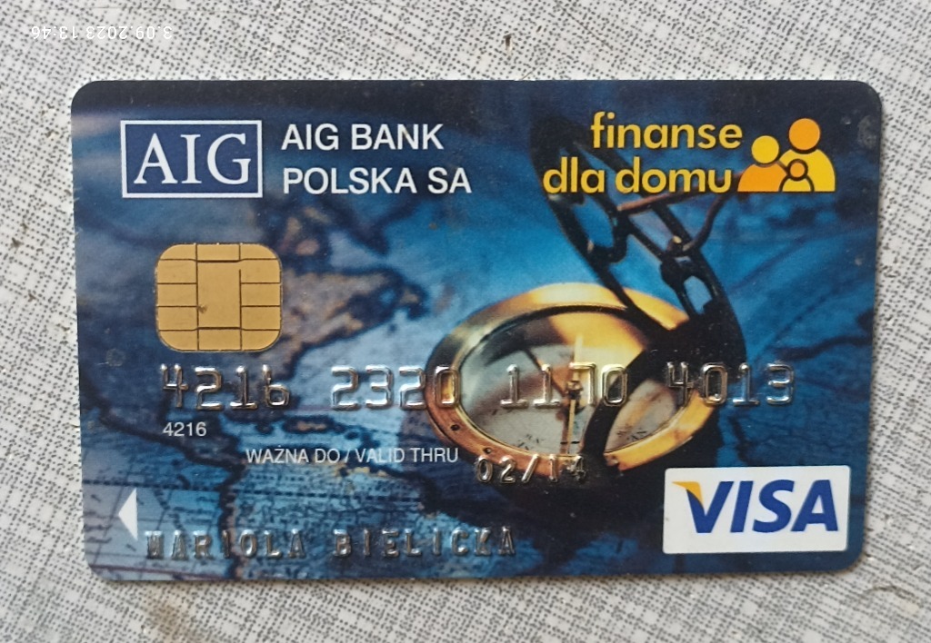UNIKALNA KARTA AIG BANK POLSKA VISA | KONIN | Kup teraz na Allegro Lokalnie