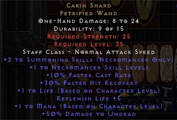 D2R - Carin Shard +2 summoning +1 necro +10%FCR | Poznan | Kup teraz na ...