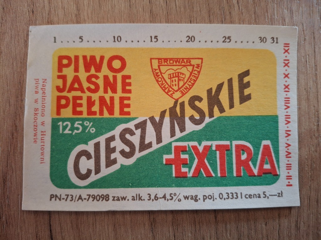 PIWO CIESZYŃSKIE stara etykieta UNIKAT | Bielsko-Biała | Licytacja na Allegro Lokalnie