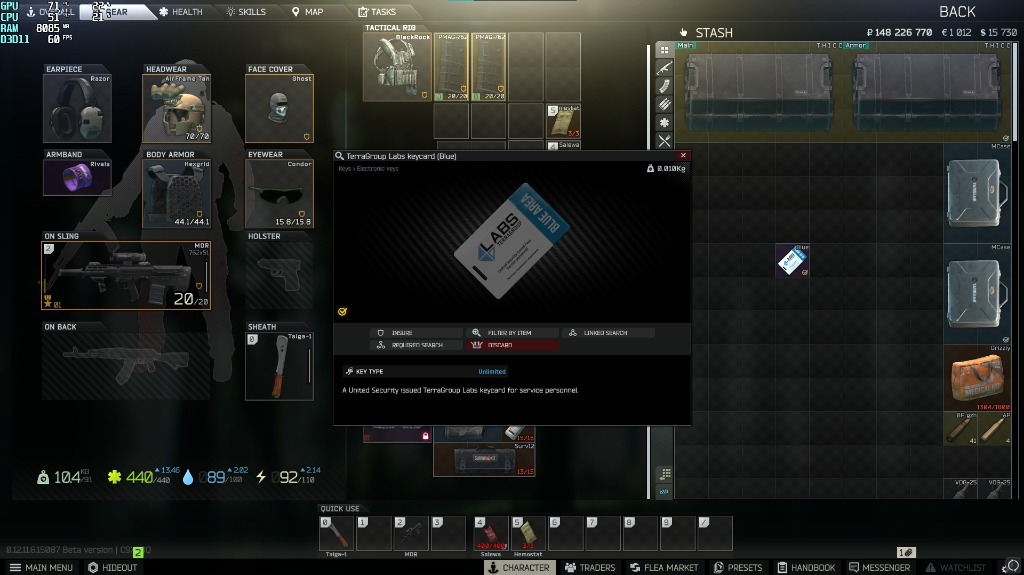 Escape From Tarkov - Blue Keycard | Suwałki | Kup teraz na Allegro Lokalnie