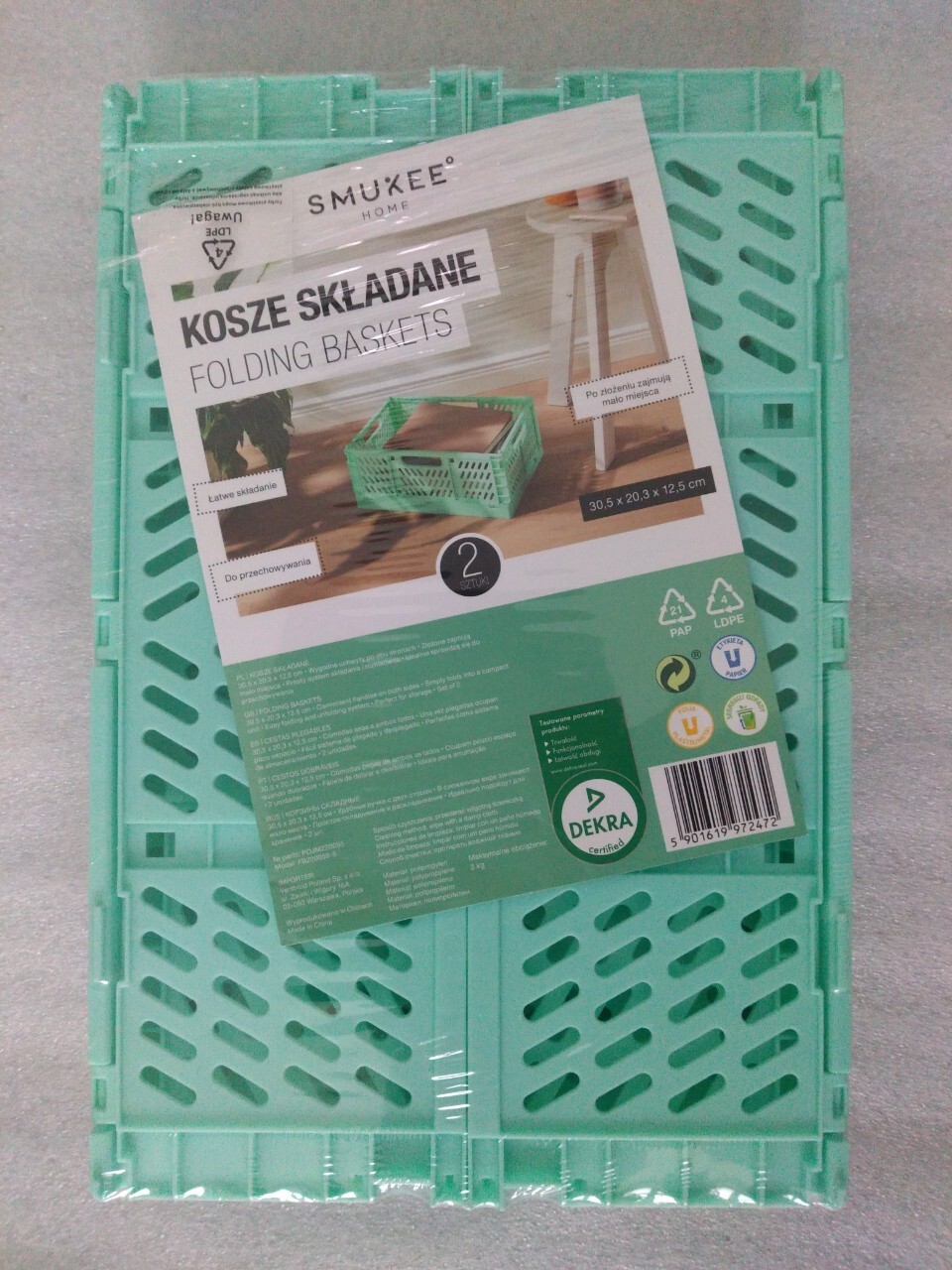 Kosze składane 2szt. ok. 30x20x12cm Smukee Home | Gdańsk | Kup teraz na ...
