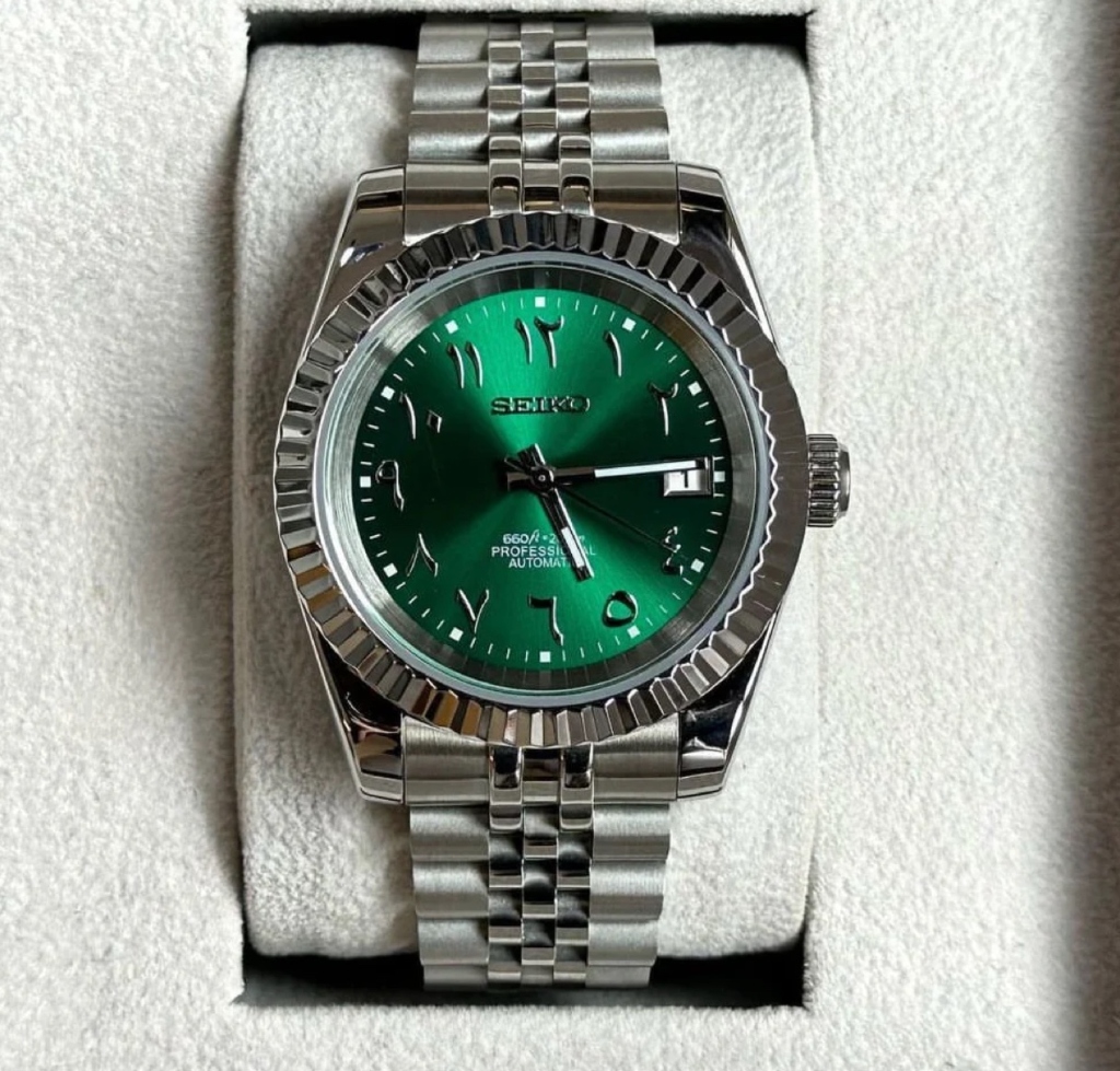 Zegarek Seiko Arabic Green Dial Mod Automatic | Katowice | Kup teraz na ...