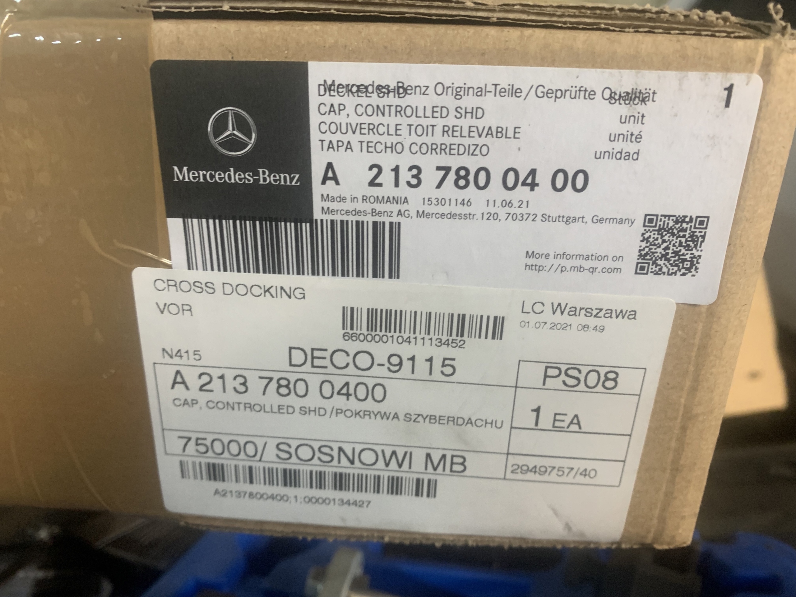 Mercedes W213 W247 E GLB szyba dachowa A2137800400 | Dąbrowa Górnicza ...