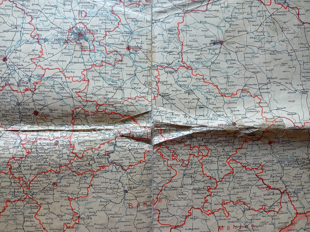 Mapa Niemiec z 1949 Karte von Grossdeutchland | Warszawa | Kup teraz na ...