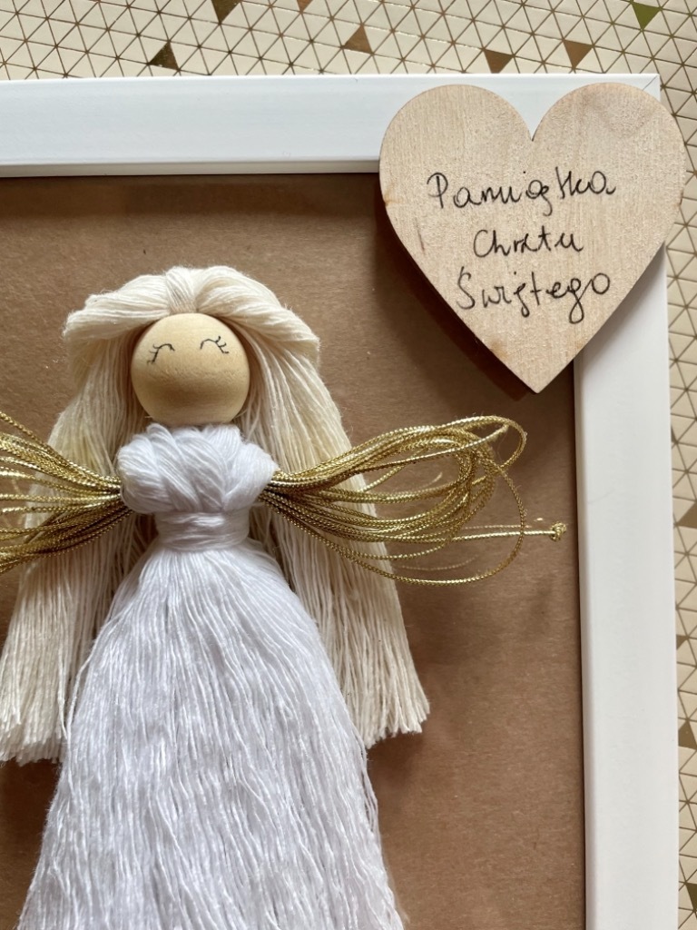 Aniol stroz aniołek makrama podziękowanie chrzest | Wrocław | Kup teraz ...