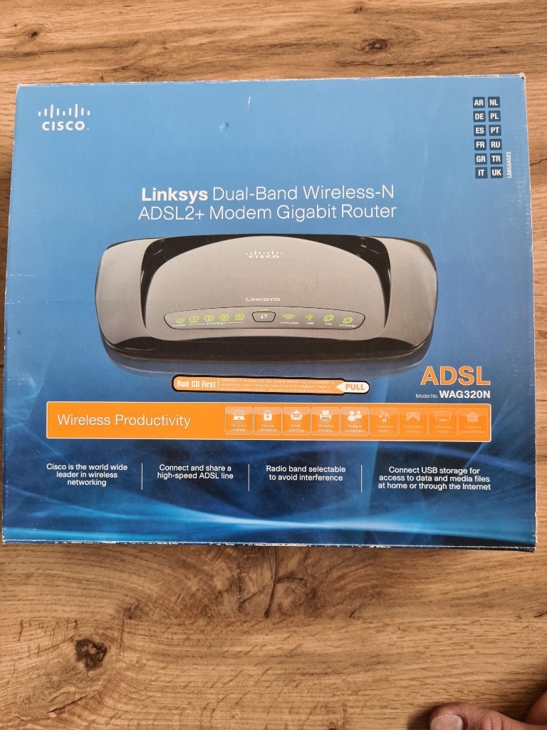 ROUTER Linksys ADSL2+ MODEM WAG320NEU | Pionki | Kup teraz na Allegro ...