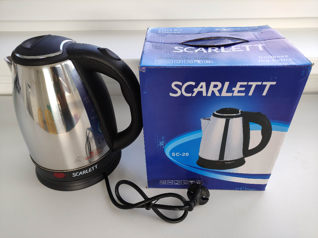 Wyprzedaż, Czajnik elektryczny Scarlett 2L, 2000W, stal. | Poznań | Kup ...