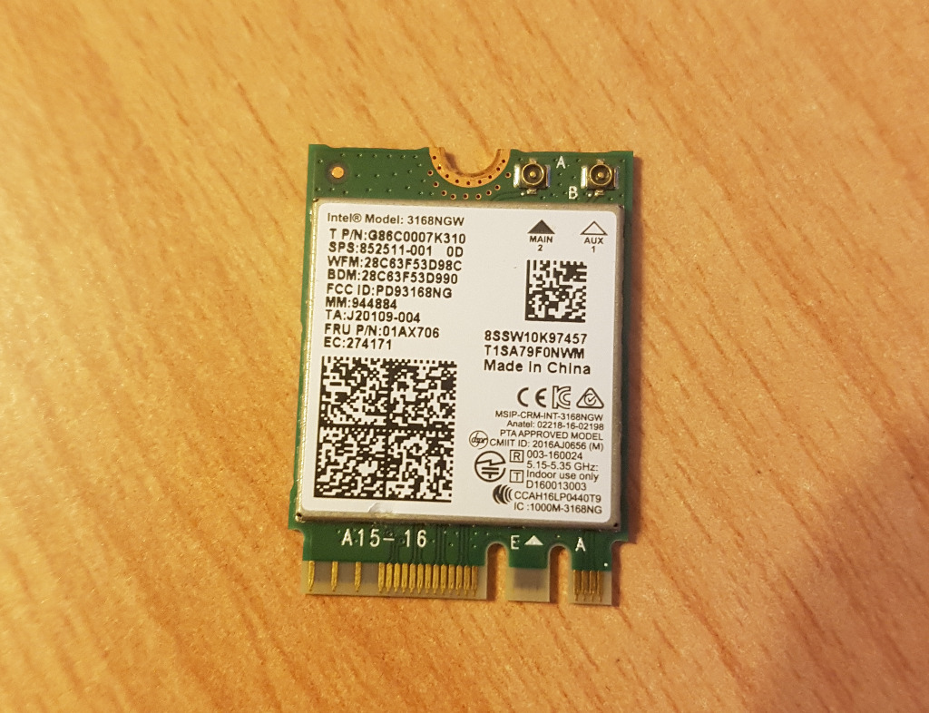 Karta WiFi Intel Dual Band Wireless-AC 3168 | Kórnik | Kup teraz na ...