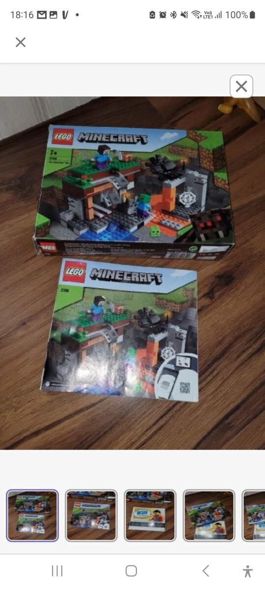 Lego Pudełko + instrukcja 21166 Minecraft | Warszawa | Kup teraz na ...