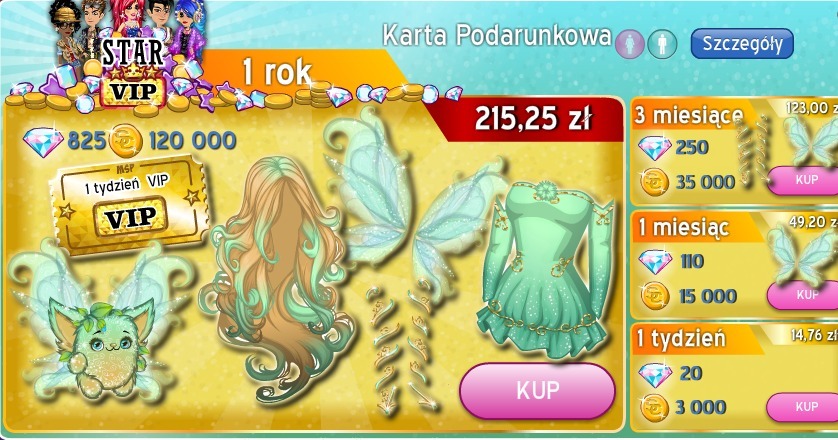 MovieStarPlanet MSP Pakiet Wróżkowy Unikat | Warszawa | Kup teraz na ...