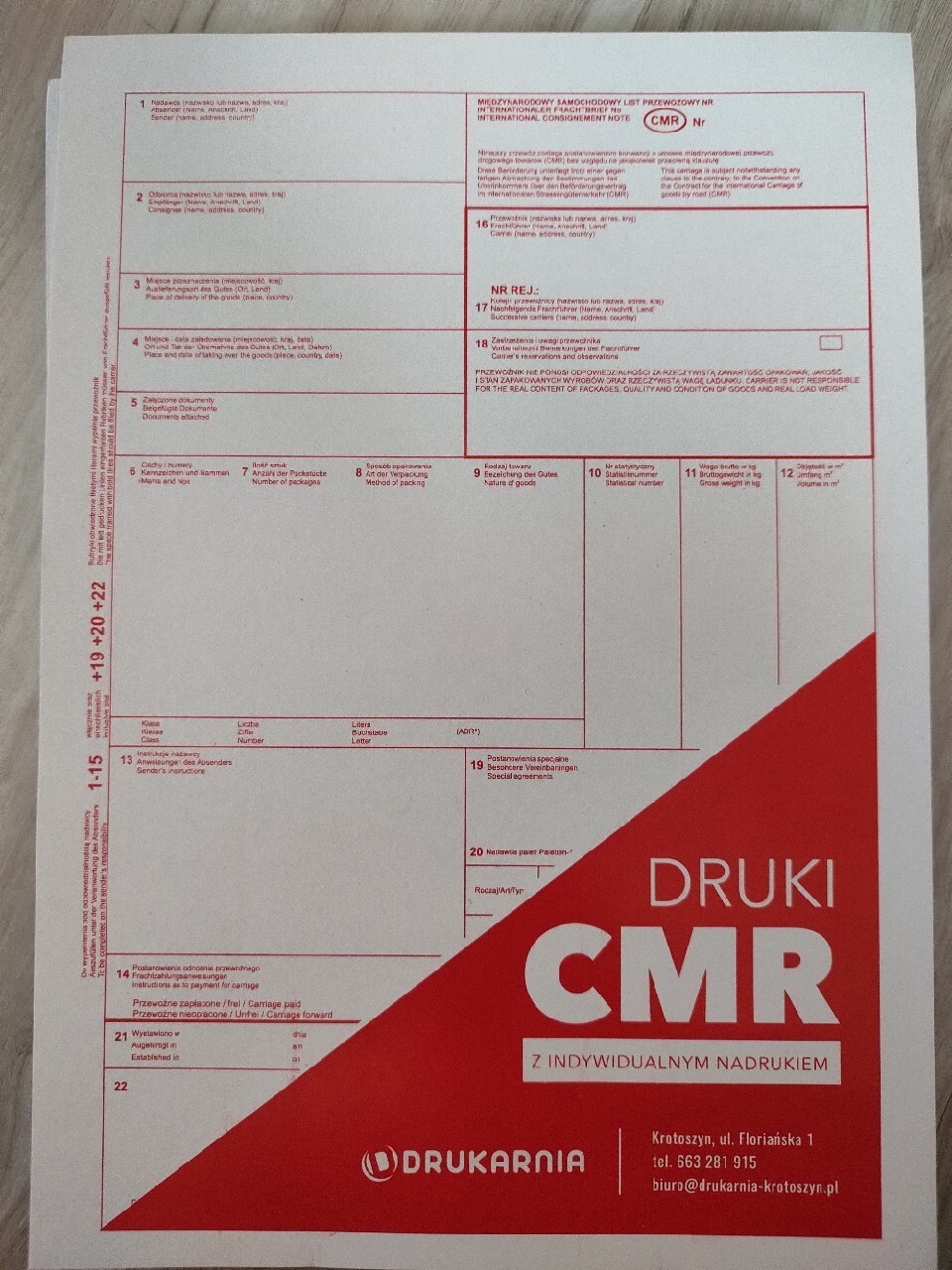 CMR druki list przewozowy | Czarże | Kup teraz na Allegro Lokalnie